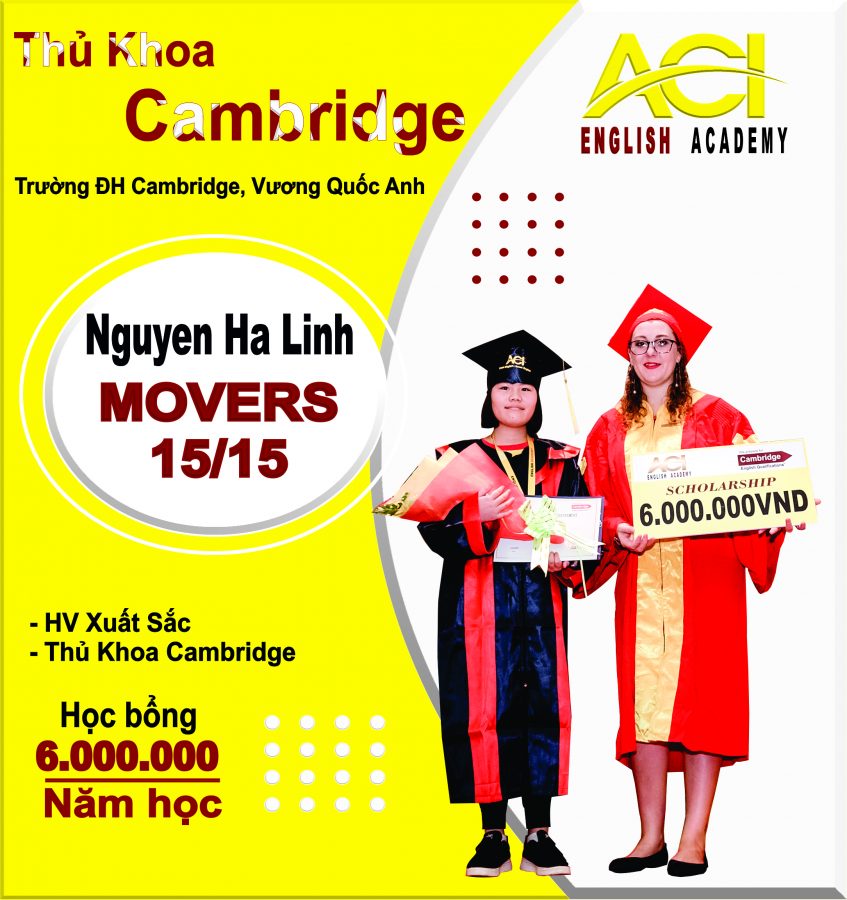Nguyễn Hà Linh - Thủ Khoa Movers Cambridge 2019 - aci.edu.vn
